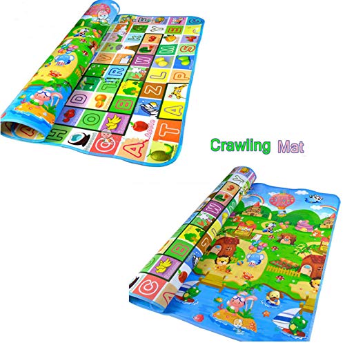 Baby Play Mat,Baby Care Foam Floor Reversible Kids Crawling Mat for Playing, Waterproof Play Game Mat for Infants Babies and Toddlers