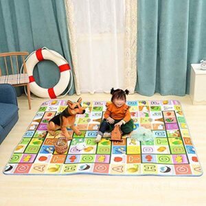 Baby Play Mat,Baby Care Foam Floor Reversible Kids Crawling Mat for Playing, Waterproof Play Game Mat for Infants Babies and Toddlers