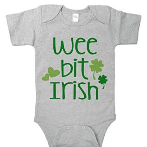 7 ate 9 Apparel Baby's Wee Bit Irish St. Patricks Day Onepiece 0-3 Months Green