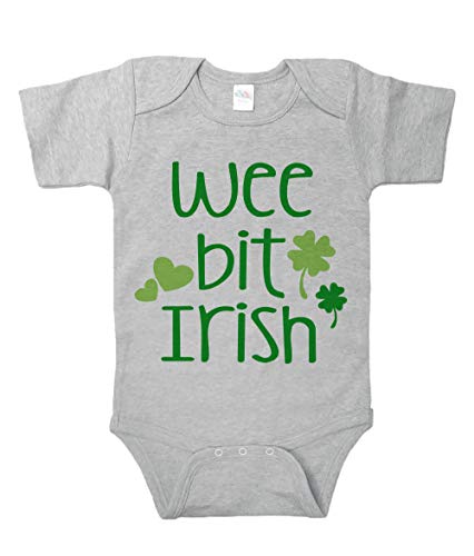 7 ate 9 Apparel Baby's Wee Bit Irish St. Patricks Day Onepiece 0-3 Months Green