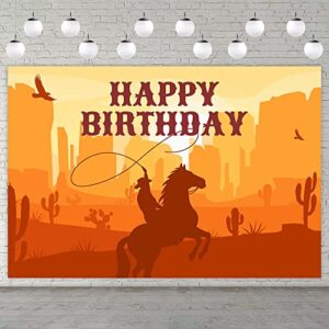 wild west cowboy happy birthday banner backdrop western texas countryside theme decorations decor for rodeo party wild west party western cowboy party wild one 1st birthday party baby shower supplies