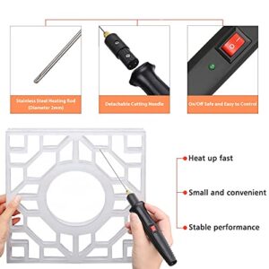 Foam Cutter, Upgraded Electric Hot Knife With Button and Power Light, 100-240V/15W Hot Knife 10CM Styrofoam Cutting Pen with Electronic Voltage Transformer Adaptor