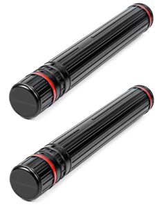 qwork drafting tube, 2 pack poster tube blueprint case, 30 5/16″ – 44 1/2″ telescoping art tube large storage tube holder, diameter-3 15/16″, for draft sketch documents