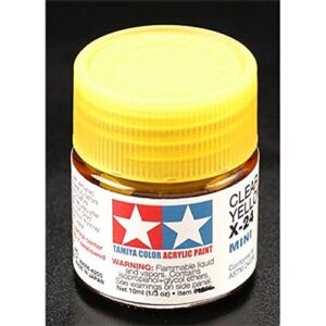 tamiya x24 81524 acrylic mini x24 clear yellow 1/3 oz 10ml