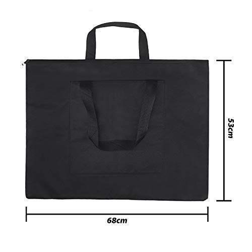 A2 Artist Portfolio Bag Waterproof Canvas Portfolio Case Drawing Painting Board Bag Drawing Sketching Artwork Case Sketchpad Portfolio Tote Bag Art Supplies Storage Folder Poster Organizer