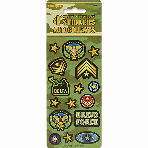 Camo Sticker Sheets, 4ct