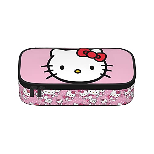 Anime Pen Bags Pouch Big Capacity Zipper Pencil Cases for Office Supplies Adults Women Travel Portable Organizer Box Storage Bag Makeup Case