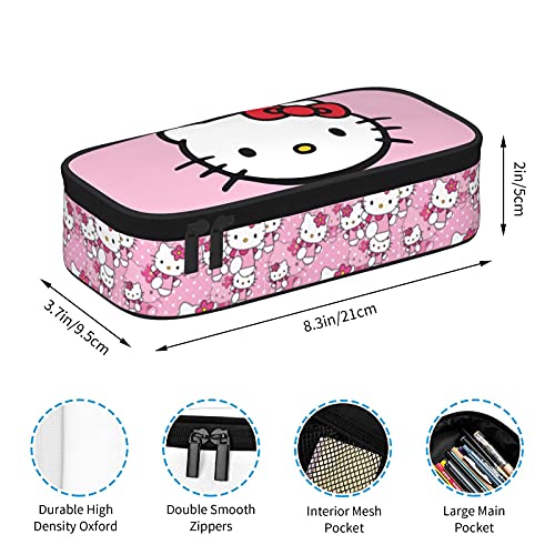 Anime Pen Bags Pouch Big Capacity Zipper Pencil Cases for Office Supplies Adults Women Travel Portable Organizer Box Storage Bag Makeup Case