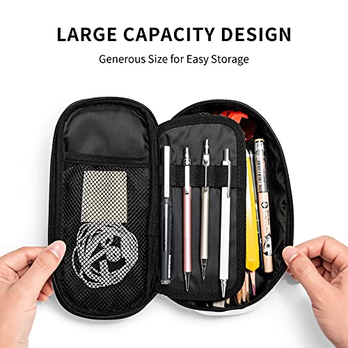 Anime Pen Bags Pouch Big Capacity Zipper Pencil Cases for Office Supplies Adults Women Travel Portable Organizer Box Storage Bag Makeup Case