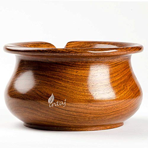 INTAJ Rosewood Yarn Bowl - Yarn Knitting Bowl Handcrafted - Christmas Gift - Wooden Yarn Bowl for Knitting and Crocheting (Turned Rosewood, 6x4")