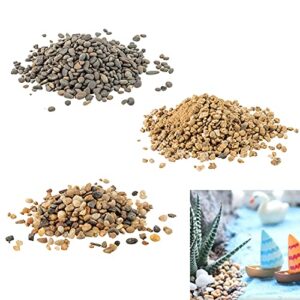 miniature rock pebble basing kit tabletop layout terrain scenery landscape model railroad sand table material, pack of 3