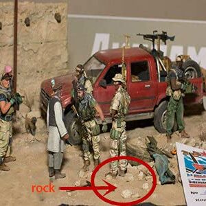 Miniature Rock Pebble Basing Kit Tabletop Layout Terrain Scenery Landscape Model Railroad Sand Table Material, Pack of 3