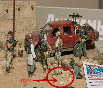 Miniature Rock Pebble Basing Kit Tabletop Layout Terrain Scenery Landscape Model Railroad Sand Table Material, Pack of 3