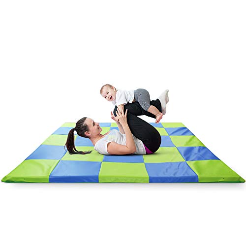 Weizzer Toys Baby Play Mat - Beautiful Patchwork Tummy Time Mat - Memory Foam Soft Cushioned Foldable Play Mat Nap Mat