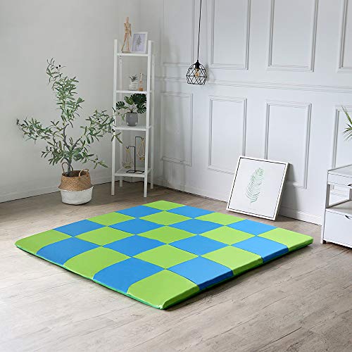 Weizzer Toys Baby Play Mat - Beautiful Patchwork Tummy Time Mat - Memory Foam Soft Cushioned Foldable Play Mat Nap Mat