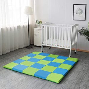 Weizzer Toys Baby Play Mat - Beautiful Patchwork Tummy Time Mat - Memory Foam Soft Cushioned Foldable Play Mat Nap Mat