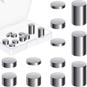 12 pieces tungsten weights in 4 size incremental cylinders car weights race tungsten weights compatible with pinewood derby car race