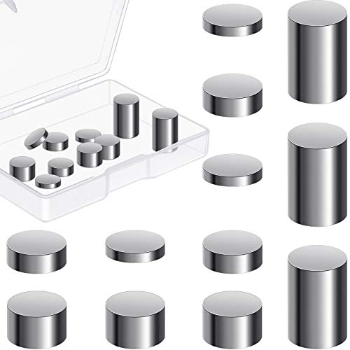 12 Pieces Tungsten Weights in 4 Size Incremental Cylinders Car Weights Race Tungsten Weights Compatible with Pinewood Derby Car Race