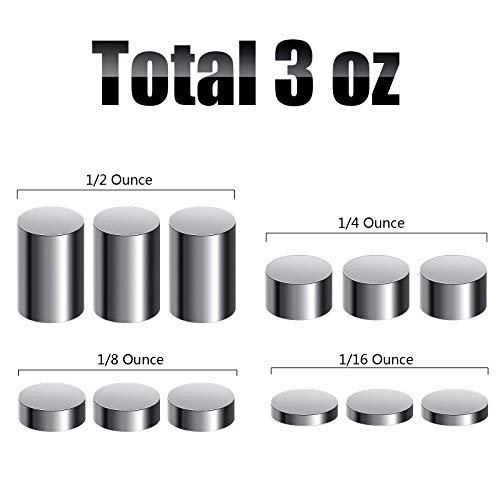 12 Pieces Tungsten Weights in 4 Size Incremental Cylinders Car Weights Race Tungsten Weights Compatible with Pinewood Derby Car Race