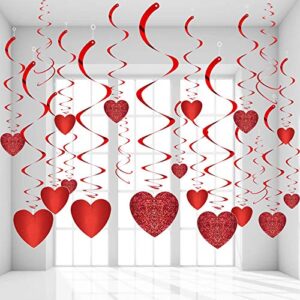 valentine decorations hanging swirls valentines day decorations wedding anniversary decorations pack of 30 hanging heart swirls valentines decorations valentines day decor valentines day hanging decor