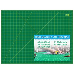 worklion 36″ x 48″ self healing cutting mat: double sided 5-ply non-slip – professional for scrapbooking & quilting & sewing & arts & crafts project (green)…