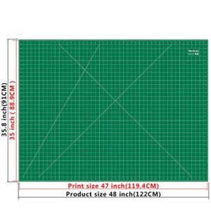 WorkLion 36" x 48" Self Healing Cutting Mat: Double sided 5-Ply Non-Slip - Professional for Scrapbooking & Quilting & Sewing & Arts & Crafts Project (Green)…