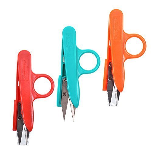 LOT OF 12PCS Random Color Sharp Point Quick-Clip Lightweight Speed Cutting Scissor for Sewing (Random Color)