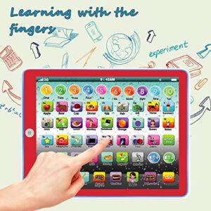 SPOGENN Learning Tablet Educational Touch Pad for Fun Learn Number ABCs Spelling Animal Green