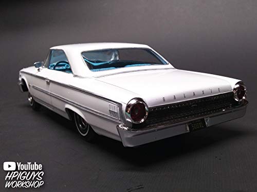 AMT 1963 Ford Galaxie 1/25 Scale Plastic Model Kit, White, AMT1186