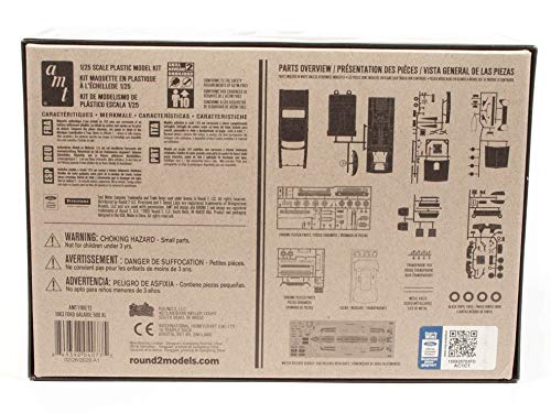 AMT 1963 Ford Galaxie 1/25 Scale Plastic Model Kit, White, AMT1186