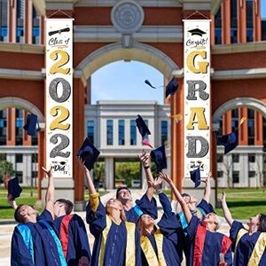 Honkdecor Graduation Decorations Banners with String Light -Class of 2022 White