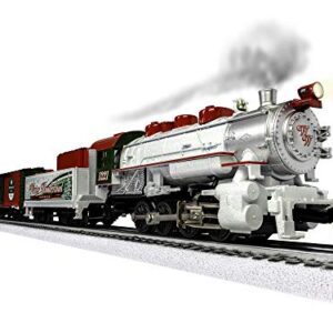 Lionel Winter Wonderland LionChief 0-8-0 Set with Bluetooth Capability, Electric O Gauge Train Set with Remote