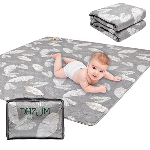 DHZJM Baby Play Mat,71x59 Play mat for Baby,One-Piece Crawling Mat Non Slip Baby Mat for Floor,Tummy Time Mat-Baby Padded Floor mat Compatible for Dripex Baby Playpen-Baby Regustrt Search (Leaves)