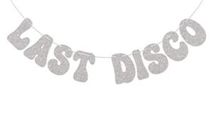 last disco banner silver glitter, disco cowgirl bachelorette party decorations, disco birthday party decor, hens night party decorations, last rodeo western cowgirl bachelorette party decorations