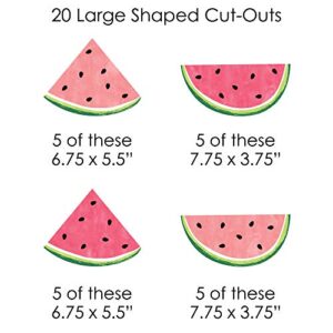 Big Dot of Happiness Sweet Watermelon - Fruit Party DIY Decorations - Clothespin Garland Banner - 44 Pieces