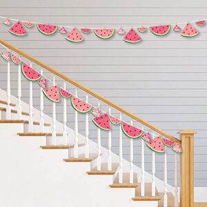 Big Dot of Happiness Sweet Watermelon - Fruit Party DIY Decorations - Clothespin Garland Banner - 44 Pieces