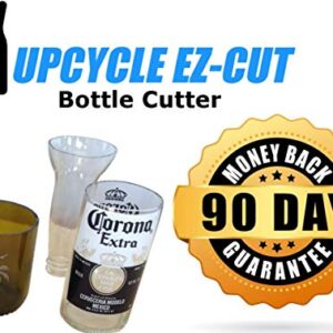 Glass Bottle Cutter Kit: Beer & Wine Bottle Cutter Tool to Make Glasses + Edge Sanding Paper & Spring-Force Technology Kit