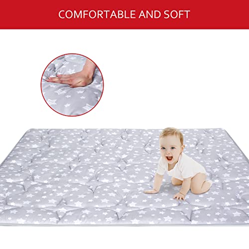 Baby Playpen Mat 50" X 50" Fit for TODALE and LIAMST Baby Playpen, One-Piece Crawling Mat Non Slip Cushioned Baby Mats for Playing 50x50 Inches, Baby Playmat Floor Mat for Babies, Toddlers