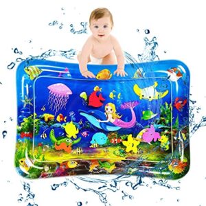 baby water play mat water pad can be used all seasons for infants toddlers early development activities inflatable tummy time water mat for 3-48 months baby toys play mat for baby’s stimulation growth