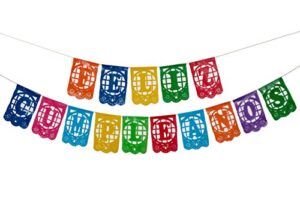 paper full of wishes small plastic banner i feliz cumpleaños i mexican papel picado letrero