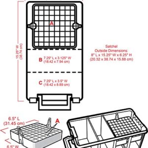 ArtBin Art Bin 6925AA Semi Satchel & ArtBin 6934AB Satchel with Marker Tray, Art & Craft Organizer, [1] Plastic Storage Case, Clear, 15.25 x 8 x 6.25, Translucent