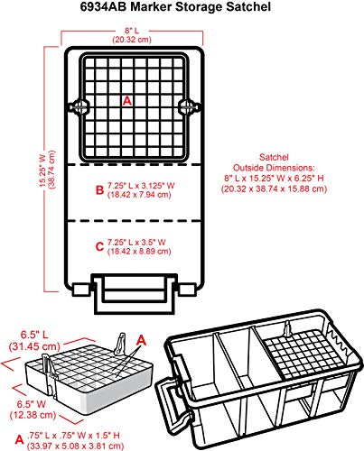 ArtBin Art Bin 6925AA Semi Satchel & ArtBin 6934AB Satchel with Marker Tray, Art & Craft Organizer, [1] Plastic Storage Case, Clear, 15.25 x 8 x 6.25, Translucent