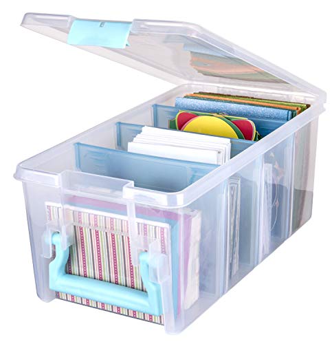 ArtBin Art Bin 6925AA Semi Satchel & ArtBin 6934AB Satchel with Marker Tray, Art & Craft Organizer, [1] Plastic Storage Case, Clear, 15.25 x 8 x 6.25, Translucent