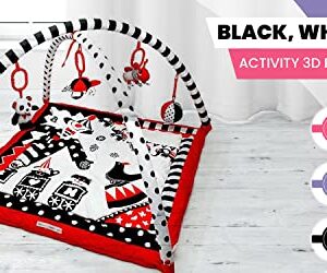 Black, White & Red Activity 3D Playmat & Gym