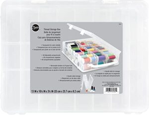 dritz thread storage box 13x10x3, transparent