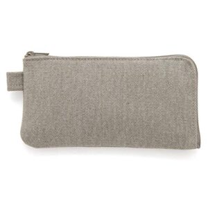 muji canvas pencil case flat type approx. 3.9×7.5 inch