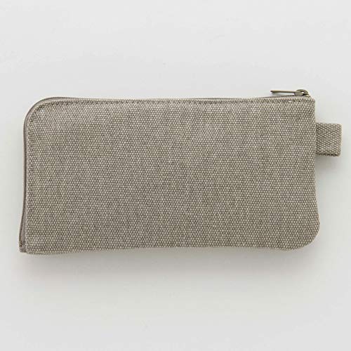 MUJI Canvas Pencil Case Flat Type Approx. 3.9×7.5 inch