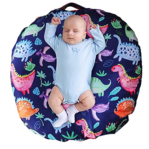 Dinosaur Lounger Cover for Newborn, Lounger Pillow Case for Babies, Snug Fitted Removable Slipcover, Babynest Cover for Boys & Girls, Lovey Super Soft Snug Fitted, (Lounger Pillow Not Included)