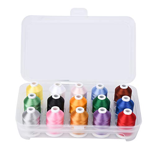 Simthread Storage Box/Organizer/Case Stackable Clear 10 Options for Holding Home Embroidery & Sewing Thread and Other Embroidery Sewing Crafts (Case for Holding 15 Spools)