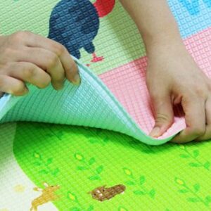 Baby Care Play Mat - Playful Collection (Busy Farm, Medium) - Play Mat for Infants – Non-Toxic Baby Rug – Cushioned Baby Mat Waterproof Playmat – Reversible Double-Sided Kindergarten Mat